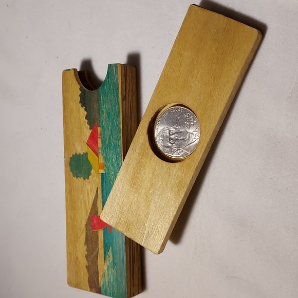 Vintage Wood Quarter Sliding Trick | Toys | Vintage Disappearing Coin ...